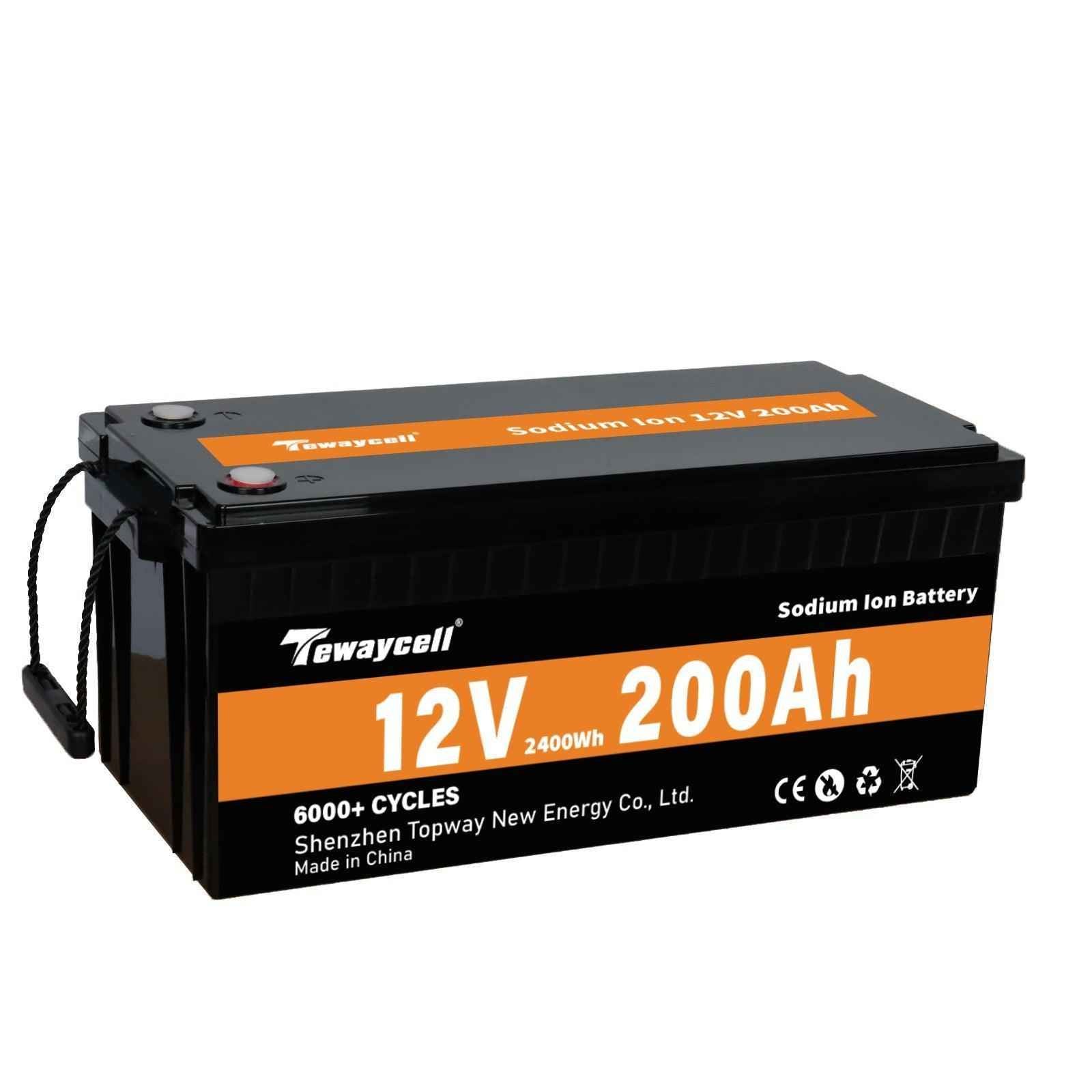 Tewaycell 12V 200AH Natrium-Ionen-Akku mit Bluetooth, Active Balancer,