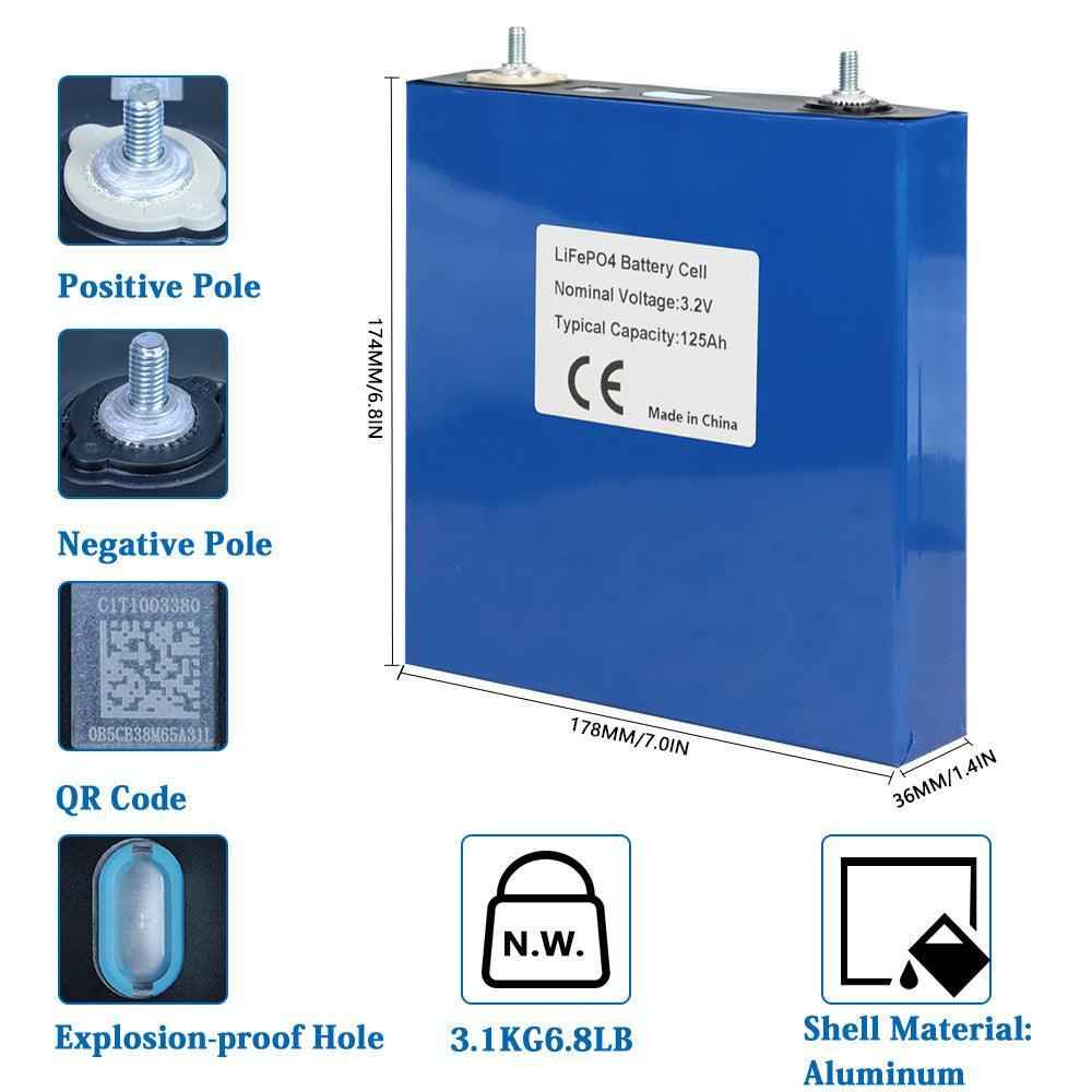 CALB 125Ah LiFePO4 Battery Cells - Brand New Grade A with QR Code ...